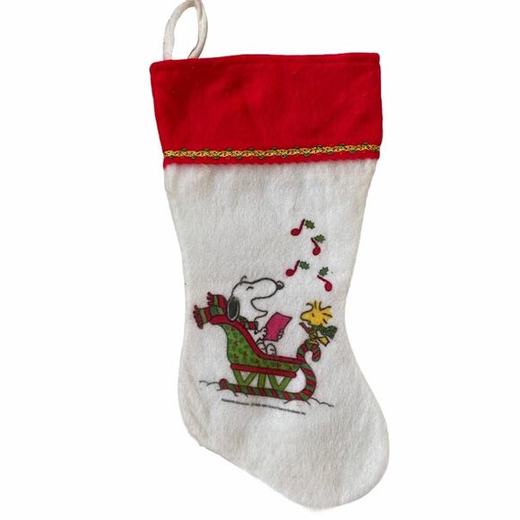 Peanuts | Holiday | Peanuts Snoopy And Woodstock In Sleigh Stocking ...
